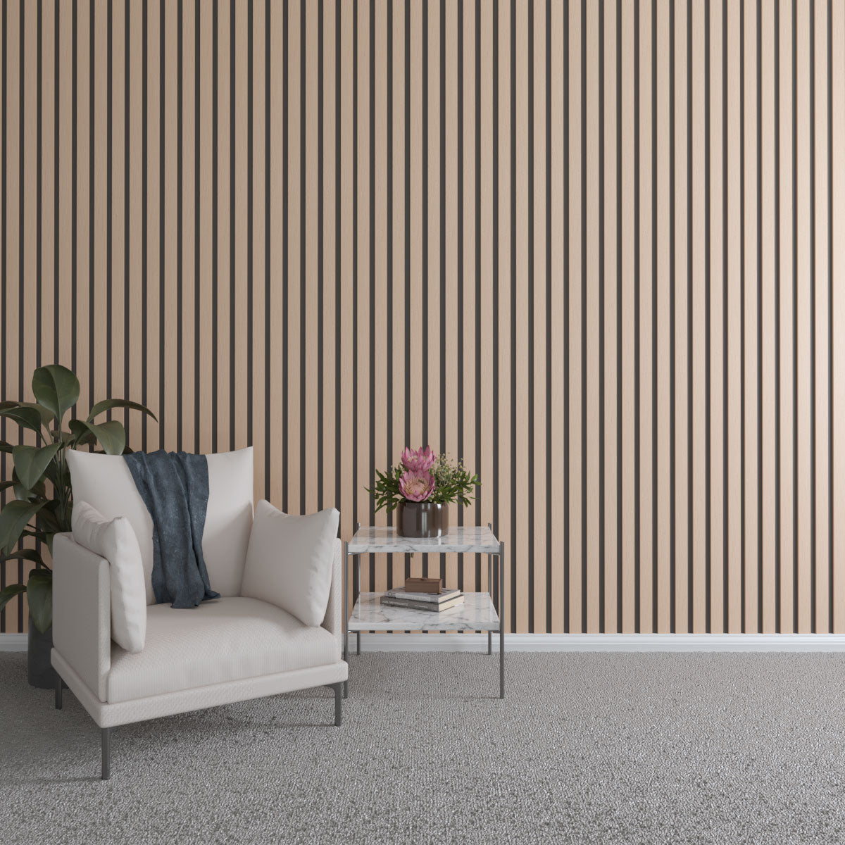 Traditional Adjustable Wood Slat Wall Kit | Ethan's Walls